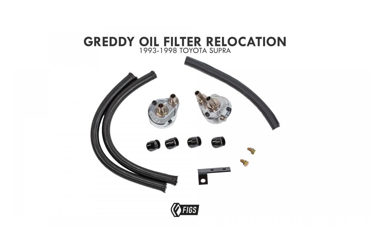 1993-1998 Toyota Supra 2JZ-GTE Oil Filter Relocation Kit